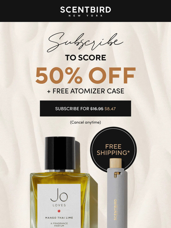 Scentbird: Want 50% Off & a FREE Case? | Milled