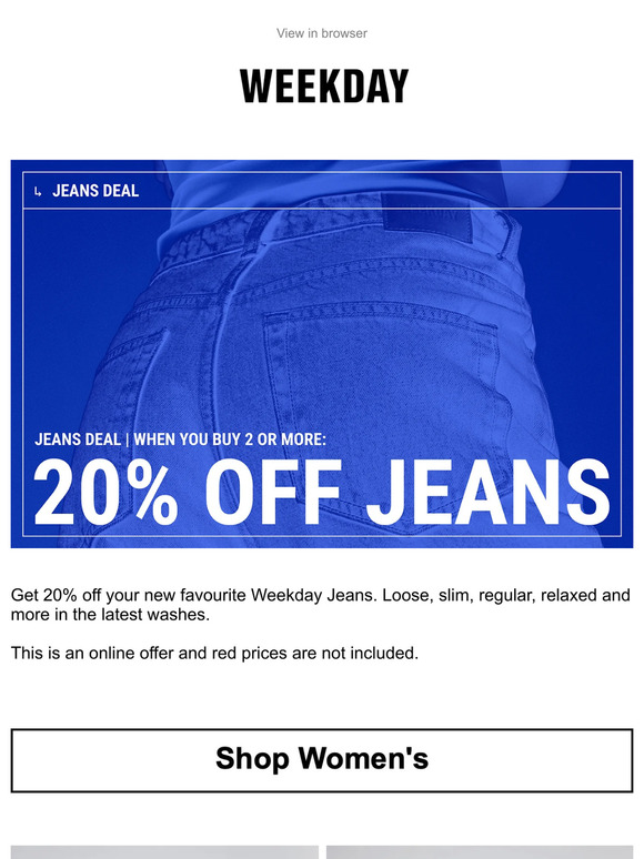 Weekday Find Your Perfect Fit Milled
