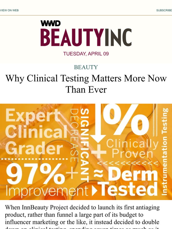 Women's Wear Daily: Why Clinical Testing Matters More Now than Ever ...