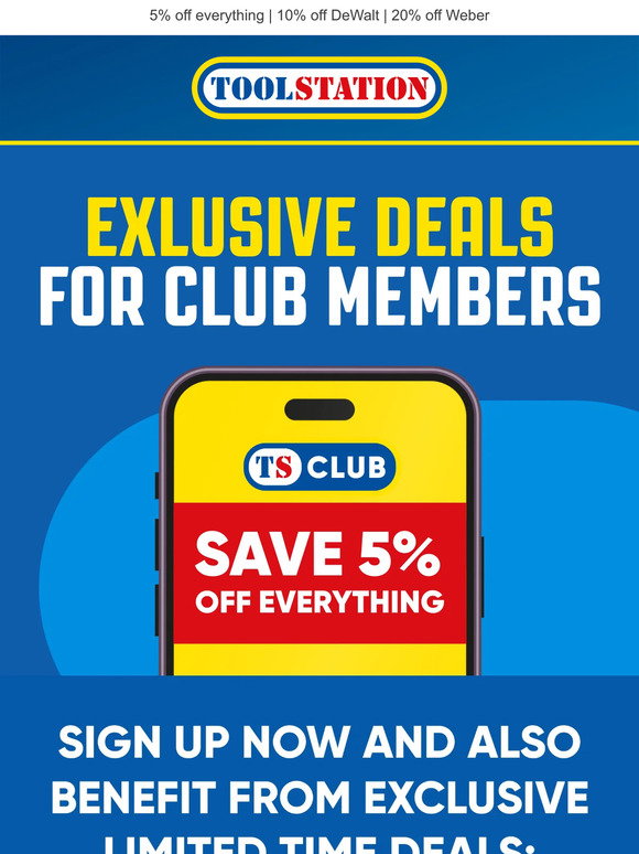 Toolstation: Join the Toolstation Club now! | Milled