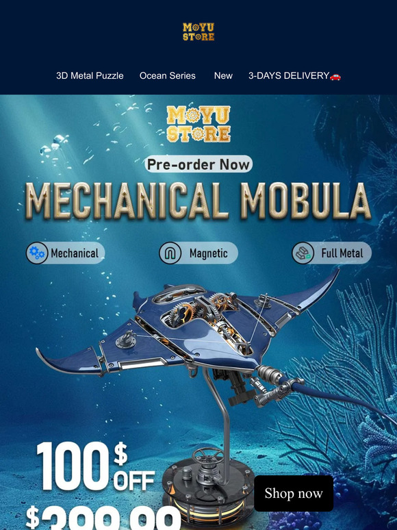 MoYu: Mechanical Mobula🐋|Large bionic motion model | Milled