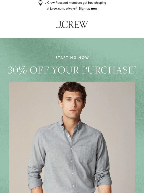 J.Crew Email Newsletters: Shop Sales, Discounts, and Coupon Codes