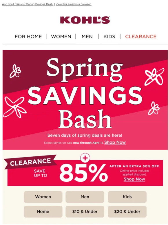 Kohl's: LAST DAY to earn Kohl's Cash on the looks you love 😍 | Milled