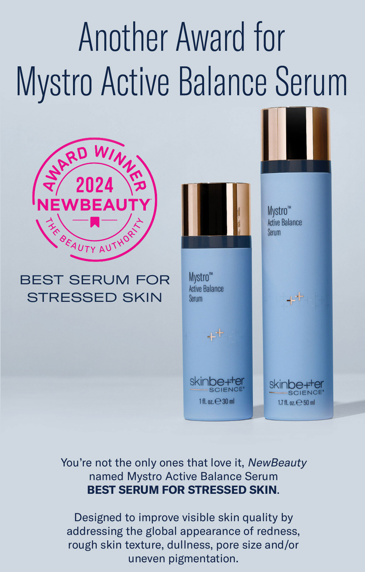 SkinBetter Science: 🏆 New Award for Mystro Active Balance Serum | Milled