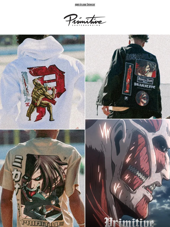 Primitive Skateboarding: Primitive x Attack on Titan 💥 | Milled