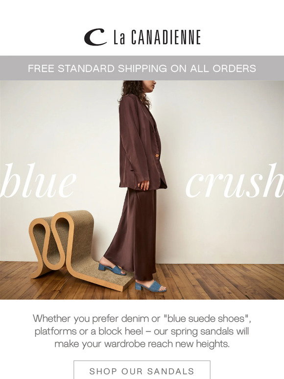 La Canadienne: Sky's the limit in our blue sandals 💙 | Milled