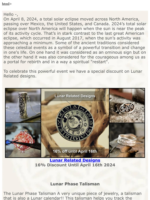 Ka Gold Jewelry: Lunar Designs Special to Celebrate the Solar Eclipse ...