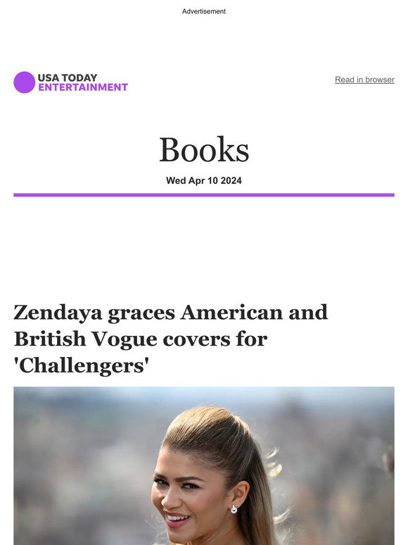 USA TODAY: Books: Zendaya graces American and British Vogue covers for ...