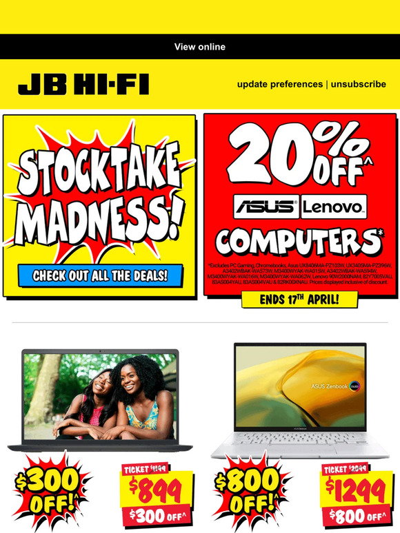 JB Hi-Fi: Stocktake Madness - New Catalogue Out Now! | Milled