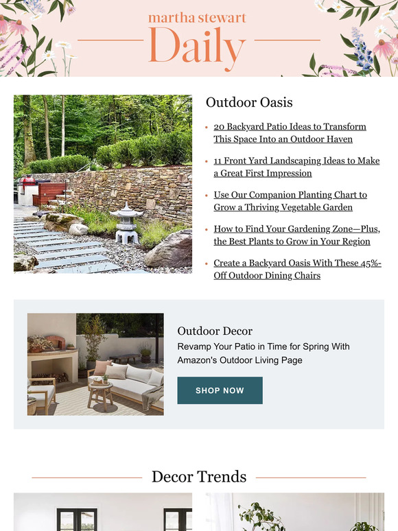 Martha Stewart: 20 Patio Ideas to Transform Your Backyard Into a Sanctuary | Milled