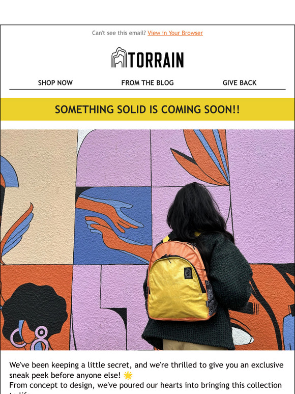 Torrain: Sneak Peek: Behind the Scenes of Our Newest Collection | Milled