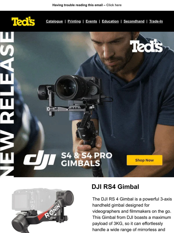 Ted's Cameras: 🆕 New Release DJI Gimbals🆕 | Milled
