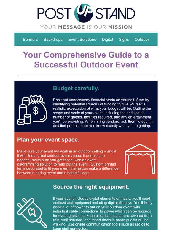 Post Up Stand: Planning an Outdoor Event? You'll Want to See This | Milled