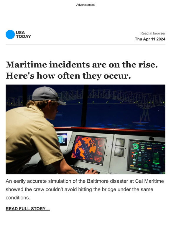 USA TODAY: Top Stories: The Baltimore bridge disaster was a rarity. But ...