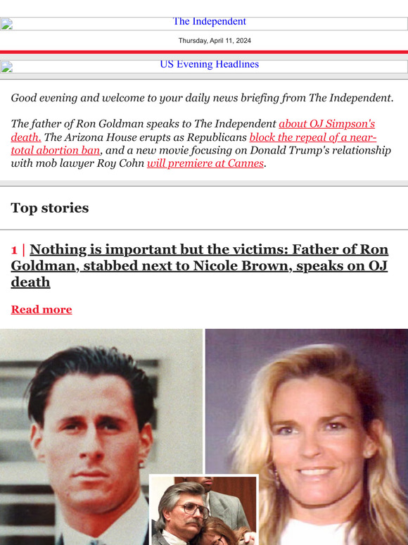 The Independent: Nothing is important but the victims: Father of Ron ...