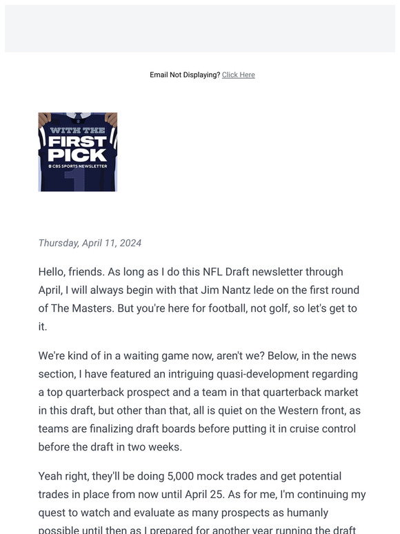 CBS Sports: With the First Pick: Jets add weapon for Aaron Rodgers in ...