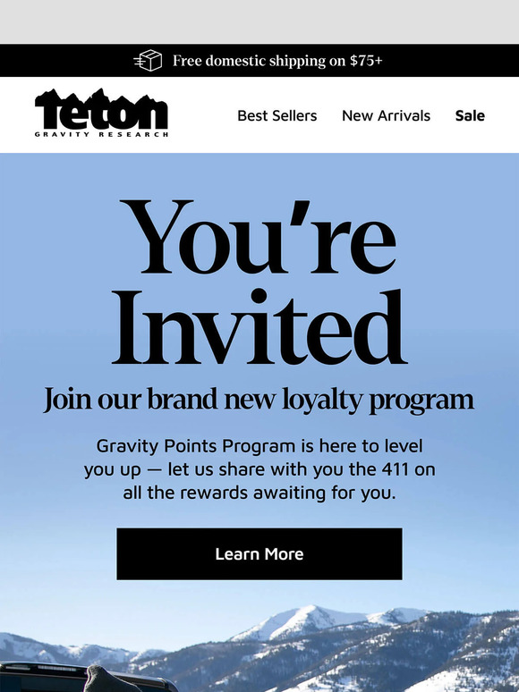 Teton Gravity Research: Check out our NEW loyalty program inside! | Milled
