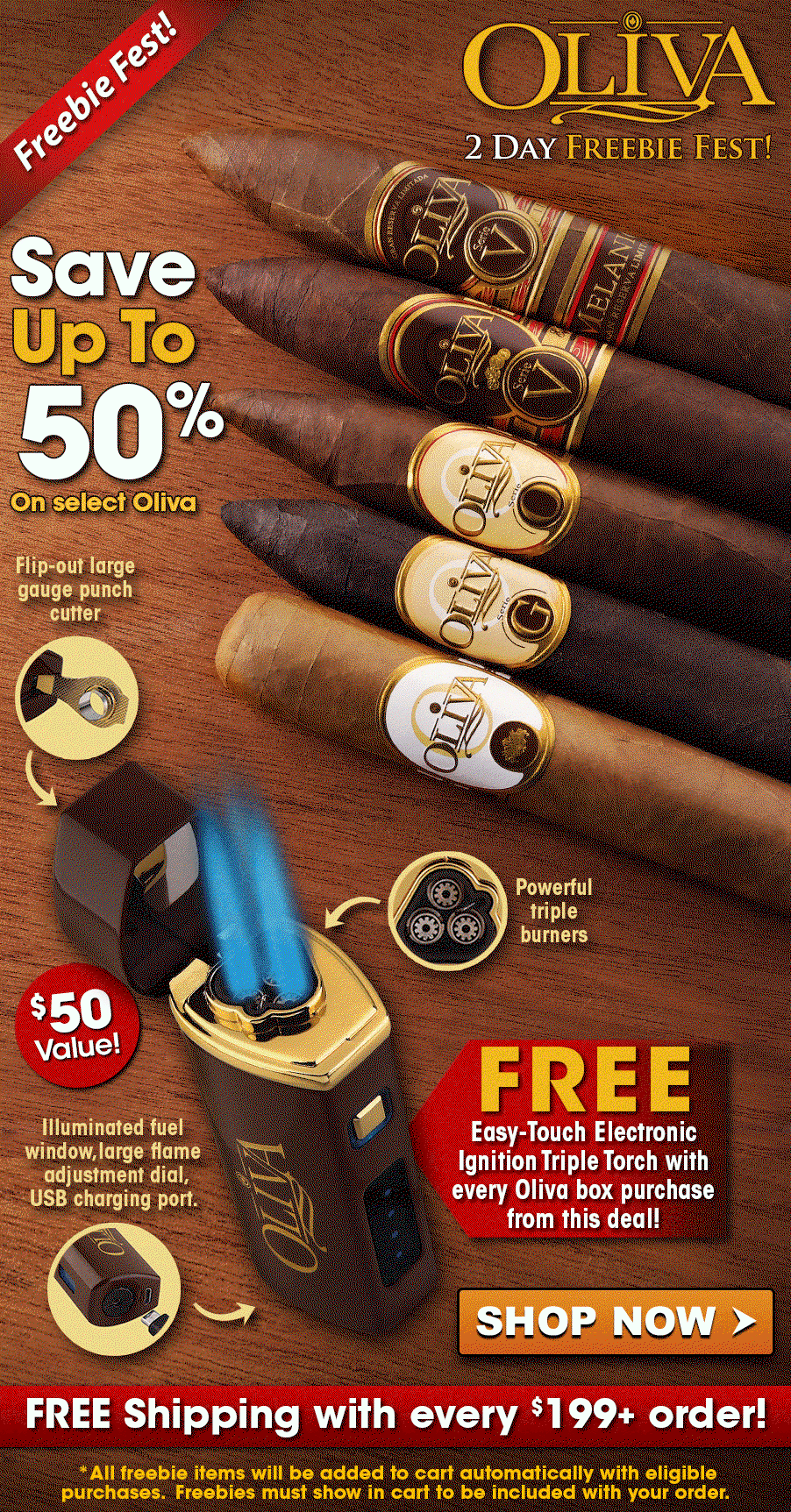 Cigar Place: 🔥 FREEBIE FEST! Up to 50% on Oliva and a FREE Electronic ...