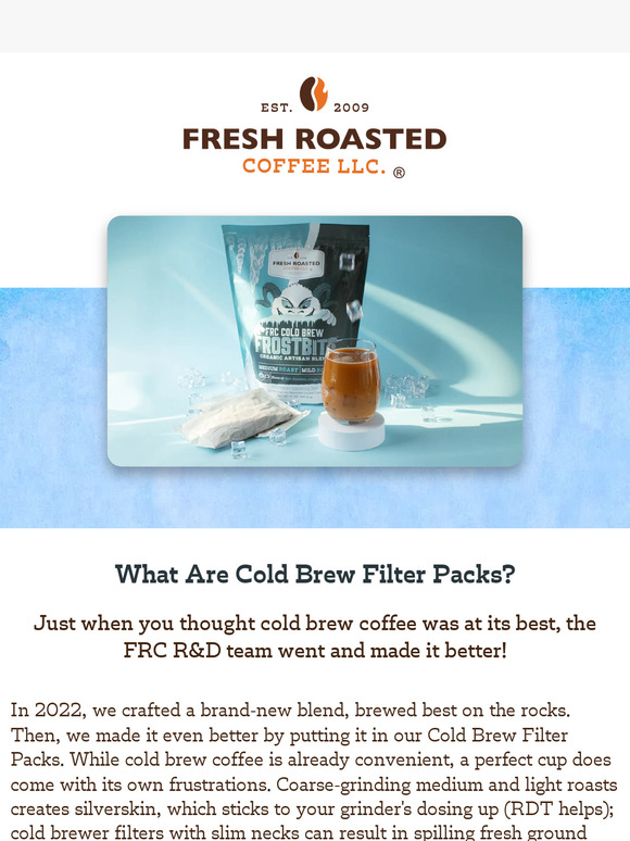Fresh Roasted Coffee: What are cold brew filter packs? ️🥶 | Milled
