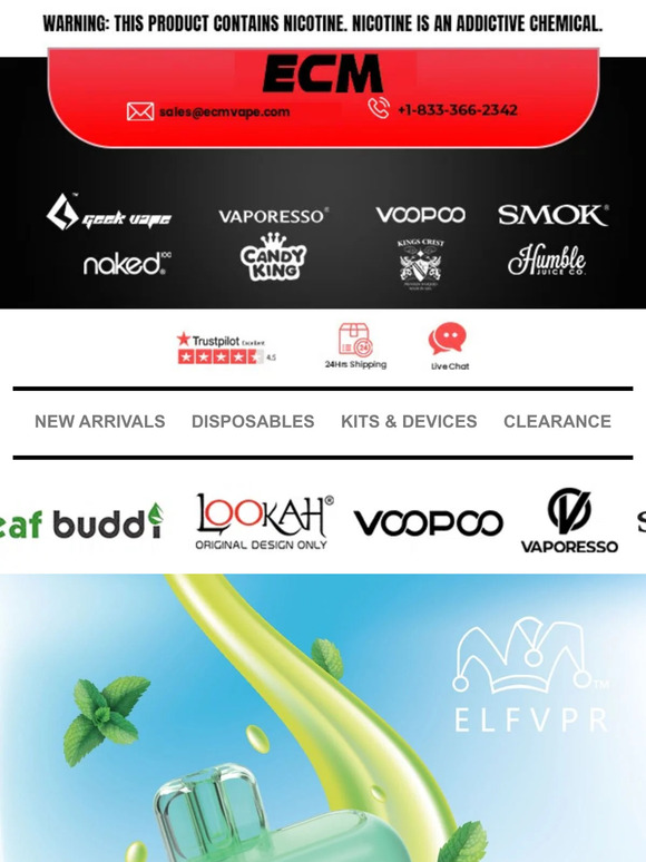 ECMVAPE: New Drop! ELF VPR 12K Disposable (12000 Puffs) | Milled