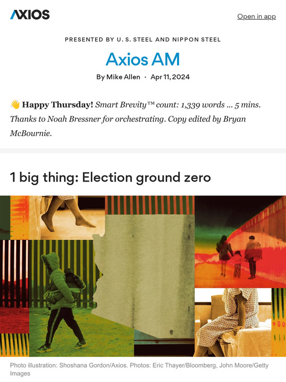 Axios: 👀 Axios AM: Election ground zero | Milled