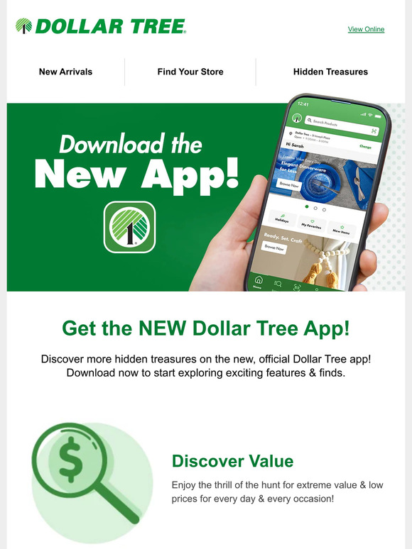 Dollar Tree: Introducing the NEW Dollar Tree App 💚📱 | Milled