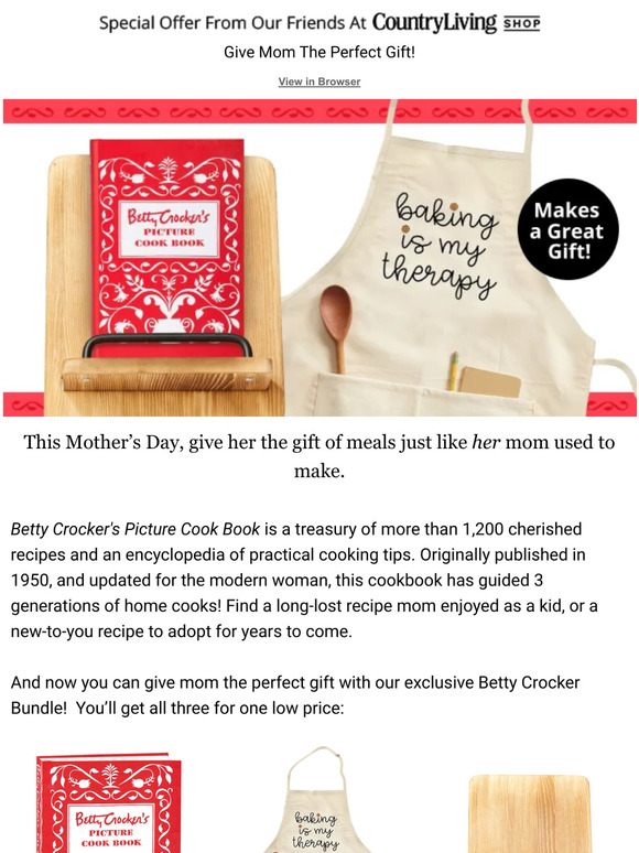 House Beautiful: Perfect for Mother's Day! Betty Crocker's Cookbook of ...