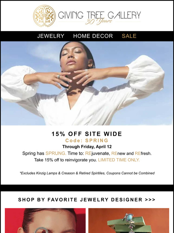 The Giving Tree Gallery: Final Day -15% Off Site Wide | Milled