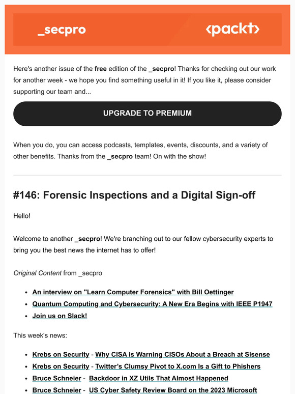 Packt: #146: Forensic Inspections and a Digital Sign-off | Milled