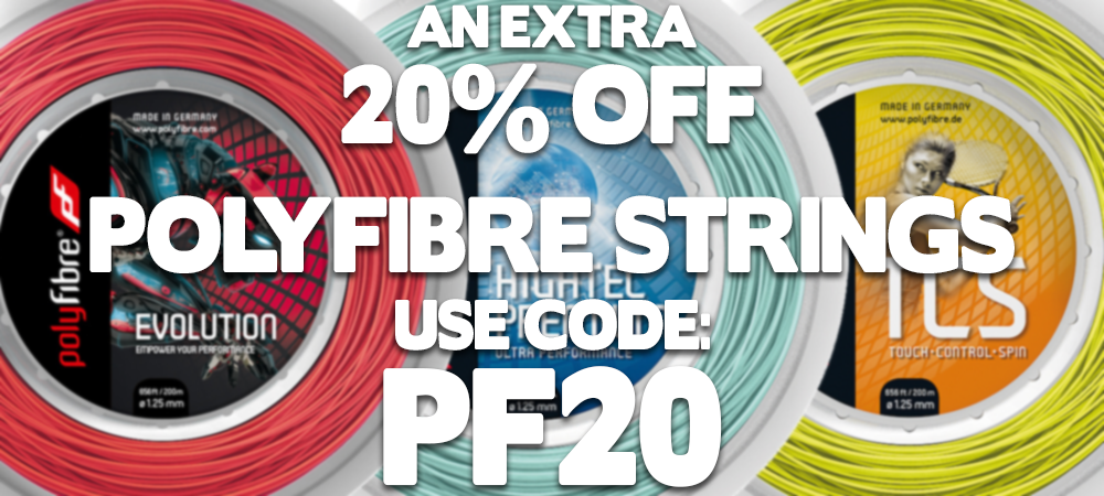 Stringers World: An extra 20% off Polyfibre strings! | Milled