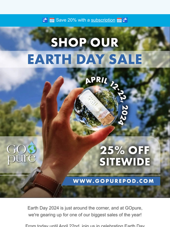 GoPure Pod: Earth Day 2024 Promo is Here! 🌏 🙌 | Milled