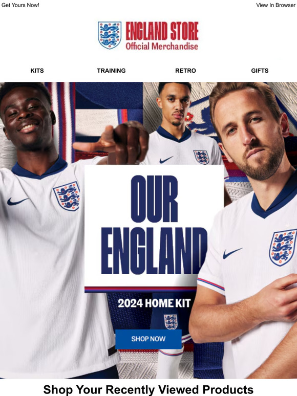 England Store: Introducing England's New Home Kit for 2024 | Milled