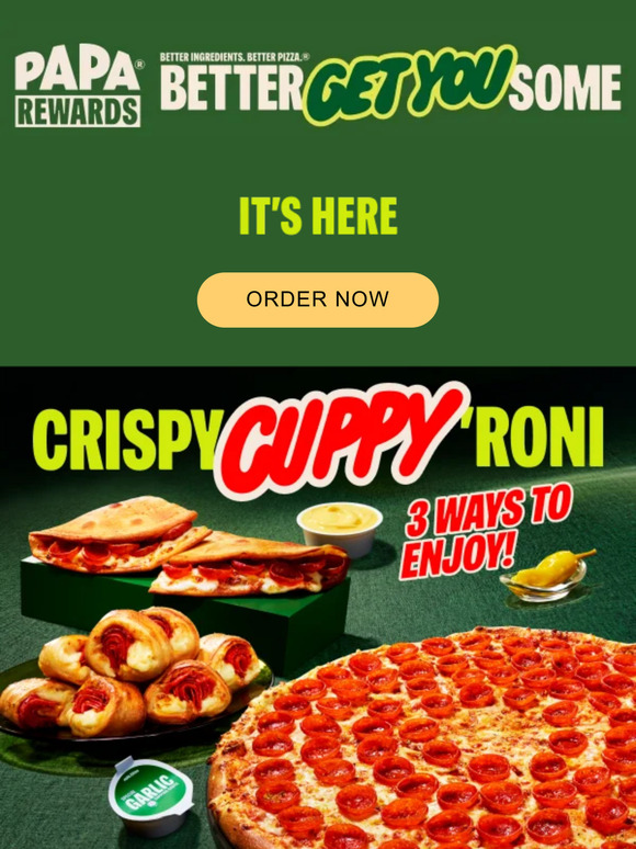 Papa Johns: Craving Crispy Pepperoni? Try Our Crispy Cuppy 'Roni Menu ...