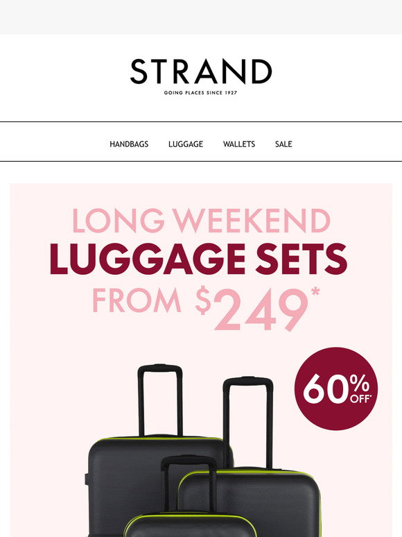 Strandbags: Snap up a 3-piece luggage set from $249 🧳 | Milled