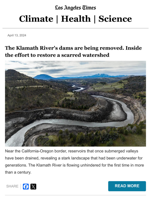 Los Angeles Times: The Klamath River's dams are being removed. Inside ...