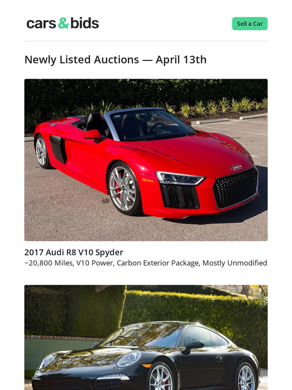 Cars & Bids: Cars & Bids Today | Milled