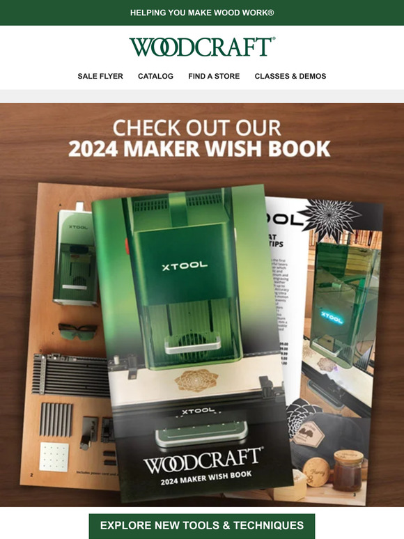 Woodcraft: Explore New Tools & Techniques in Our 2024 Maker Wish Book ...