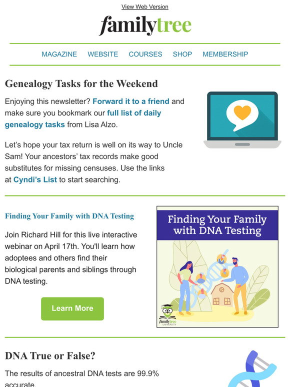 Family Tree Magazine: DNA True or False? The results of ancestral DNA ...