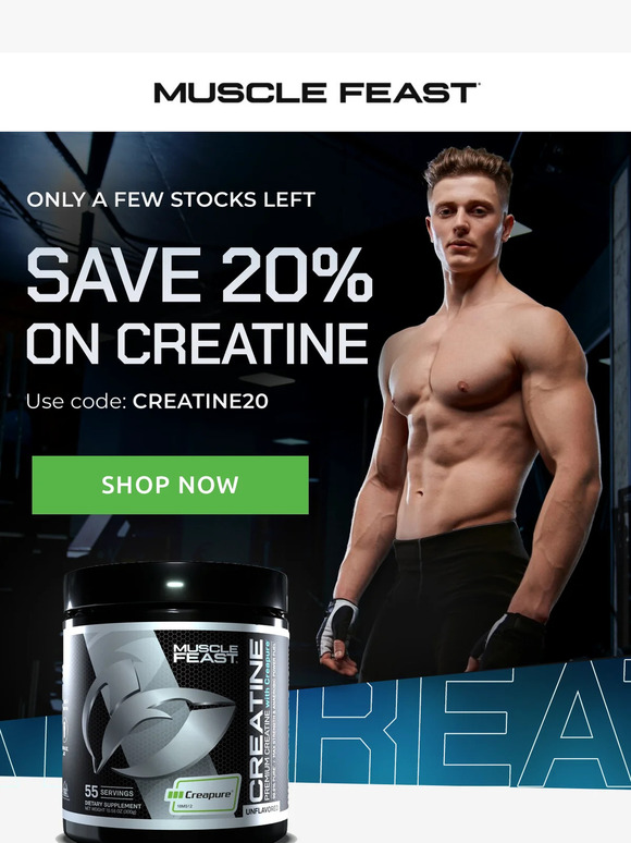 Muscle Feast: Don't Miss Out: 20% Off Creatine! | Milled