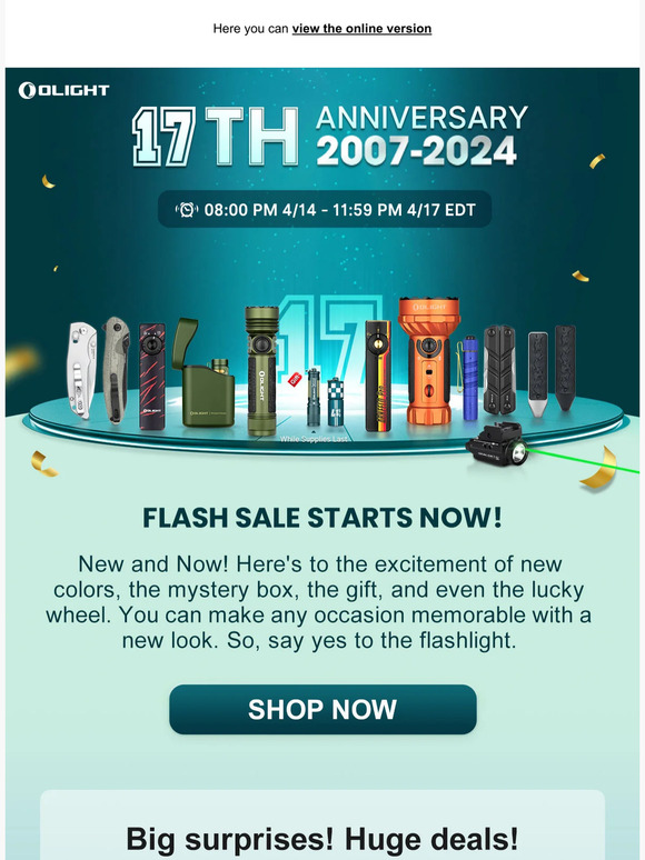 Olight Email Newsletters: Shop Sales, Discounts, and Coupon Codes