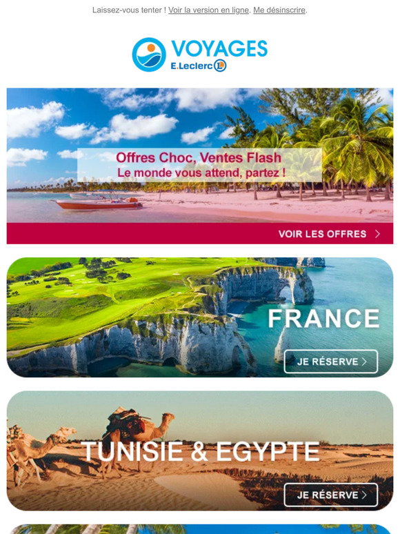 Leclerc Voyages: Détente ou découverte : votre prochain voyage se ...