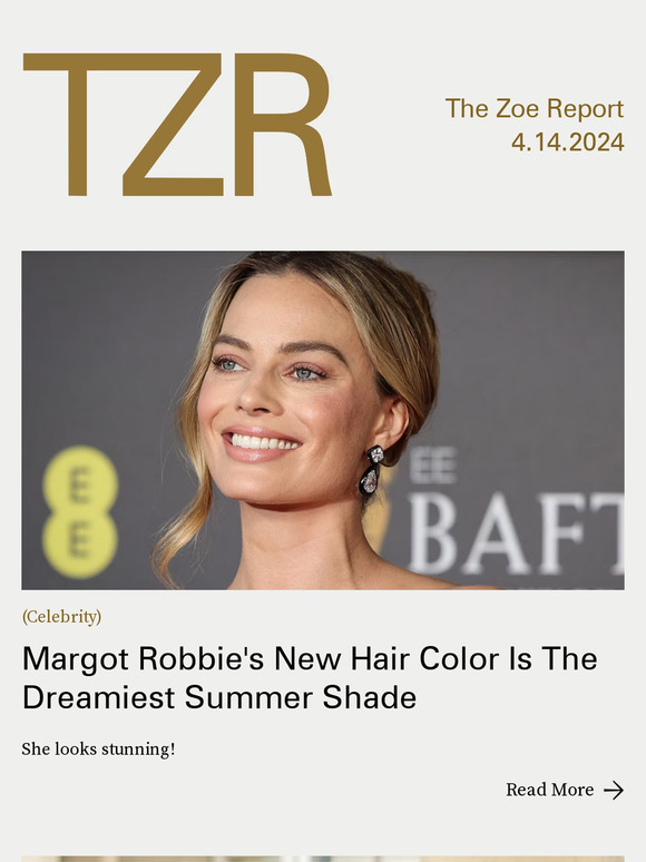 The Zoe Report: Margot Robbie's New Hair Color Is The Dreamiest Shade ...