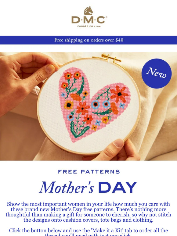 DMC: Free Patterns: Mother's Day 💐 | Milled