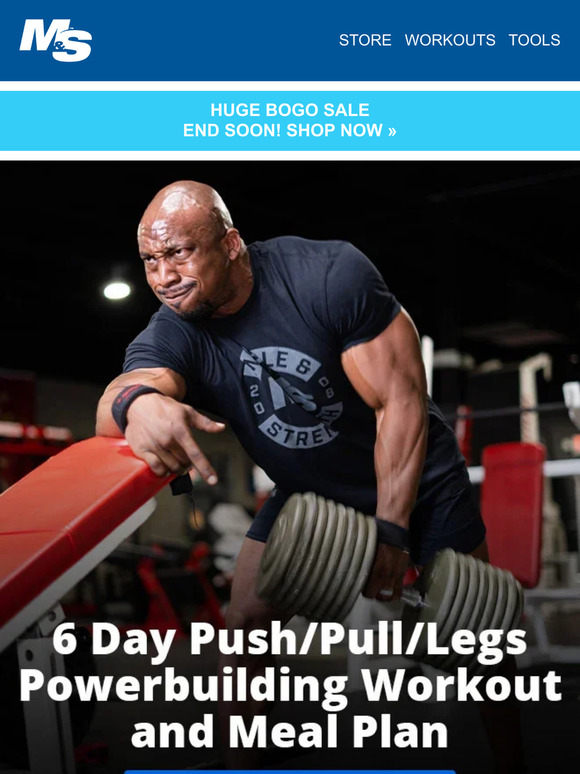 Muscle & Strength: 6 Day PPL Powerbuilding Split & Meal Plan | Milled