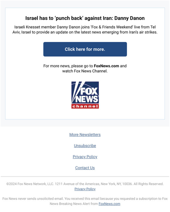 Fox News: Israel has to ‘punch back’ against Iran: Danny Danon | Milled