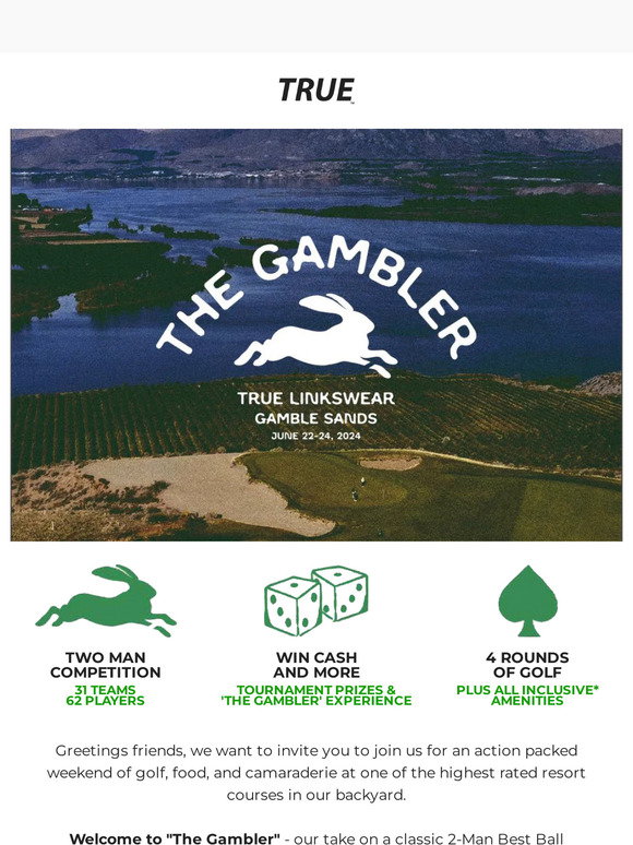 True Linkswear: You're Invited | Gamble Sands, June 22-24 | Milled