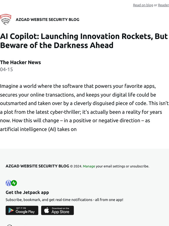 AZGAD Security: AI Copilot: Launching Innovation Rockets, But Beware of ...