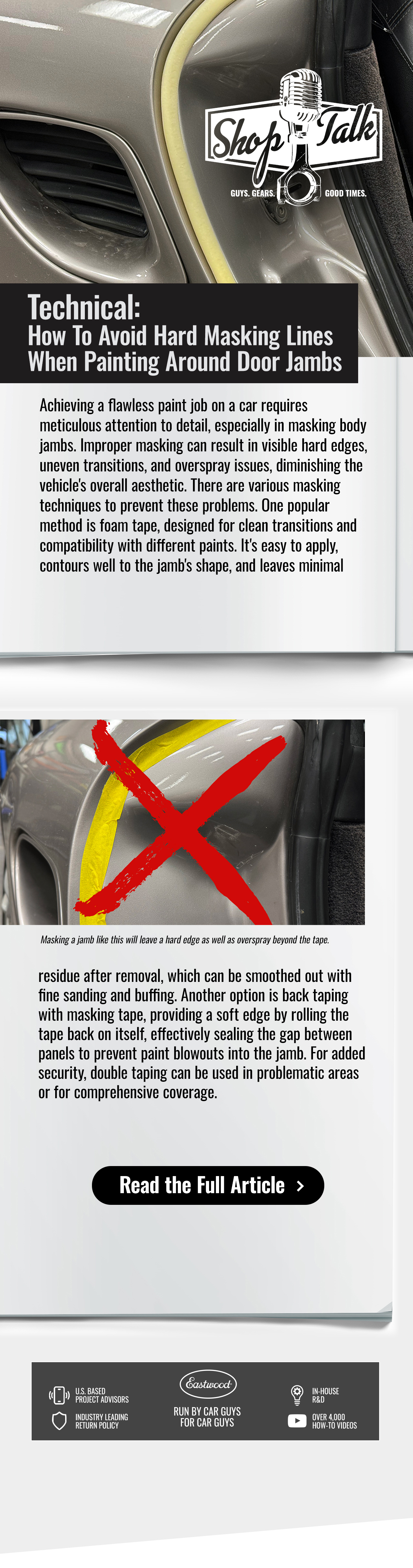 Eastwood: Shop Talk – How To Avoid Hard Masking Lines! | Milled