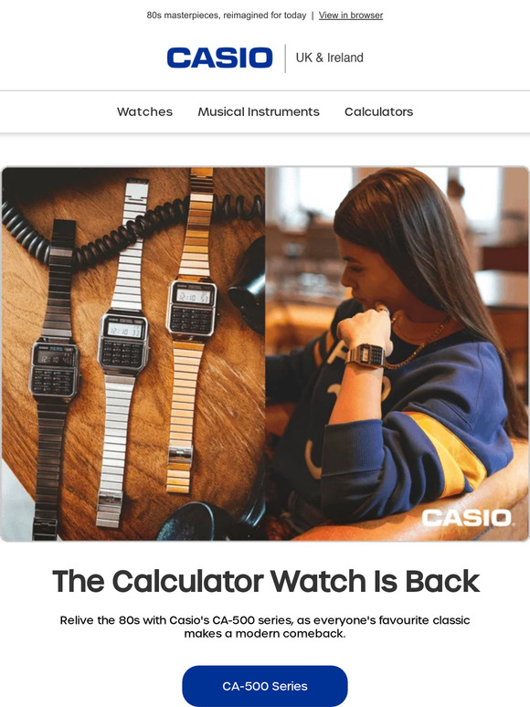 Casio: Calculator Watch: Rediscover the 80s with the CA-500 Series | Milled