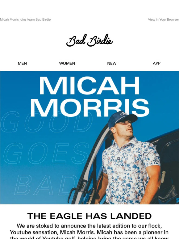 Bad Birdie Golf: 🚨 WELCOME to Team Bad Birdie: Micah Morris 🚨 | Milled